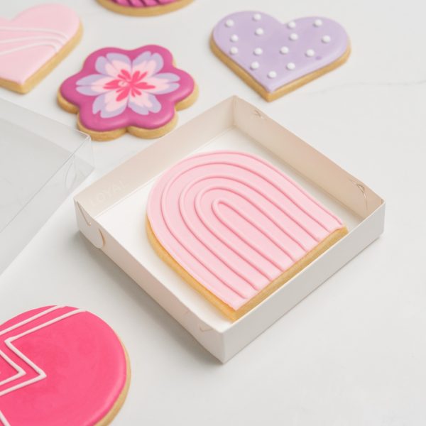 LOYAL CLEAR LID SINGLE COOKIE BOX 11cm x 11cm x 2.5cm - Lulu & Stone